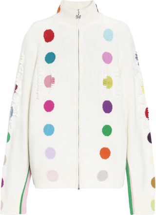 Barrie Cardigan en cachemire zipp&eacute; - Femme - Pulls - Blanc - Taille: 40 FR