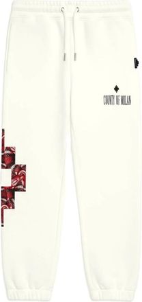 Marcelo Burlon Homme, Pantalons, Blanc, Taille: L Snake Sweat Pant