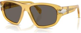 Persol Honig Acetat Sonnenbrille mit Dunkelgrauen Gl&auml;sern - - Accessories - unisex - Gelb - 58 MM