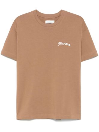 Flaneur t-shirt à logo brodé - Marron
