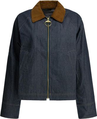 Barbour Femme, Vestes, Bleu, Taille: 40 FR Veste en jean Freckleton