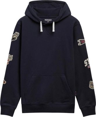 Sebago Bowline Evo Patch Hoodie - - Sweatshirts & Hoodies - Herren - Blau - XL