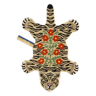 Doing Goods Tapis tigre &agrave; fleurs Doing Goods