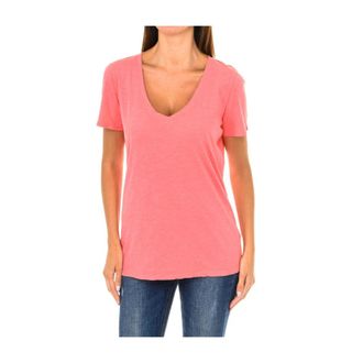 Armani Jeans Kurzarm V-Ausschnitt T-Shirt - - Tops - Damen - Rot - XS