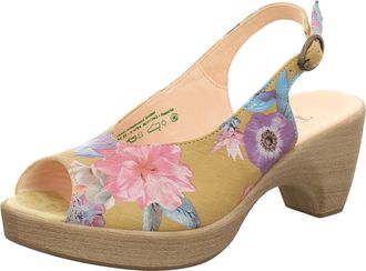 Think Damen Delicia nachhaltige Wechselfußbett Riemchen Pumps, Savana, 1 EU