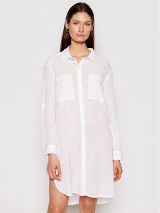 Seafolly Tunika Crinkle Twill 53108-CU Weiß Regular Fit