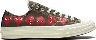 Comme Des Garçons Low-Top Sneaker - Comme Des Garcons Play X Converse Chuck 70 Ox Snea - Gr. 41,5 (EU) - in Grün - für Damen
