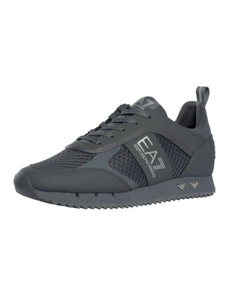 Emporio Armani Sportliche Mesh-Sneaker Mit Logo, Grau