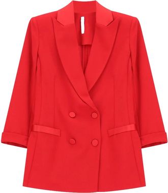 Imperial Femme, Vestes, Rouge, Taille: 42 FR Giacca Doppiopetto