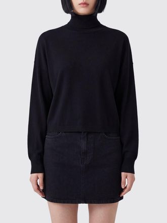 Thom Krom Pull &agrave; col montant en m&eacute;lange de viscose coupe d&eacute;contract&eacute;e avec &eacute;paules tombantes