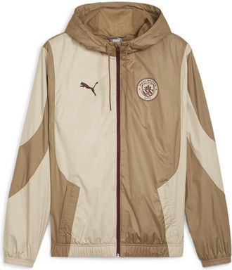 Puma Manchester City Jacke f&uuml;r Herren, gewebter Stoff (Sand)
