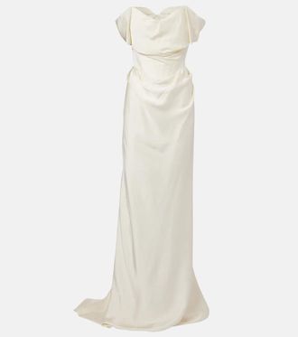 Vivienne Westwood Robe longue de mariée Nova Cocotte en satin