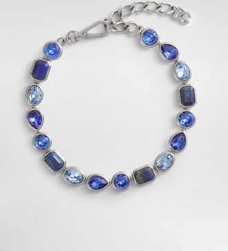 Dolce & Gabbana Necklace With Rhinestones - Mann Bijoux Silber Metall Onesize