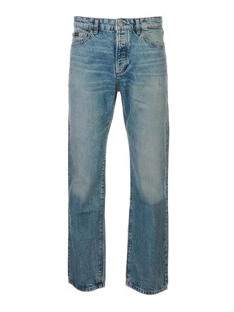 HUGO BOSS Straight Leg Jeans - Blau