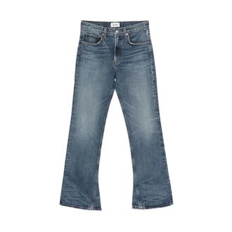 A Gold E Blaue Regenerativ Baumwolle Flared Jeans - - Jeans - Damen - Blau - W28