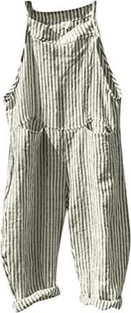 ORANDESIGNE Salopette Femme Ete Fluide Large Sarouel Combinaison Chic Et Elegant Pantalon Décontracté Playsuit Ample Harem Jumpsuit Casual Combi Pantalon Avec Poc