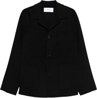 Lardini Homme, Vestes, Noir, Taille: S Veste noire à boutons avec poches