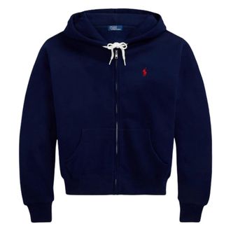 Polo Ralph Lauren Femme, Sweatshirts et sweats &agrave; capuche, Bleu, Taille: 38 FR Sweat &agrave; capuche zipp&eacute;