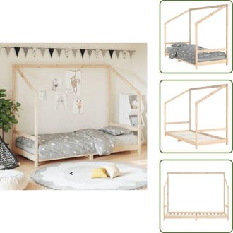 vidaXL The Living Store Kinderbett 90x200 cm Massivholz Kiefer - Kieferbett