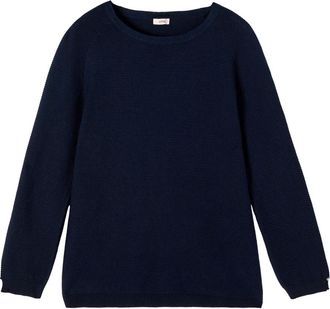 Oltre Femme, Pulls, Bleu, Taille: 38 FR Maille C&ocirc;tel&eacute;e en Coton