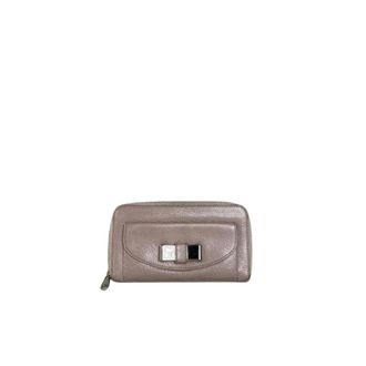 Chlo&eacute; Pre-owned Pebbled Leather Zip Wallet - - Pre-owned - Damen - Rosa - ONE SIZE