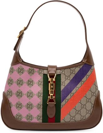 Gucci Hobo Bags - Small GG Supreme Web Geometric Jackie 1961 Crossbo - Gr. unisize - in Braun - für Damen