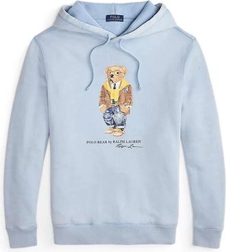 Polo Ralph Lauren Homme, Sweatshirts et sweats &agrave; capuche, Bleu, Taille: M Bear Garment-Dyed Fleece Sweat &agrave; capuche
