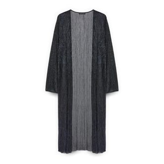 Fiorella Rubino Plissee-Lurex-Bolero-Cardigan - - Blouses & Shirts - Damen - Blau - L