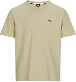 HUGO BOSS T-shirt &agrave; col rond en coton piqu&eacute; m&eacute;lang&eacute;