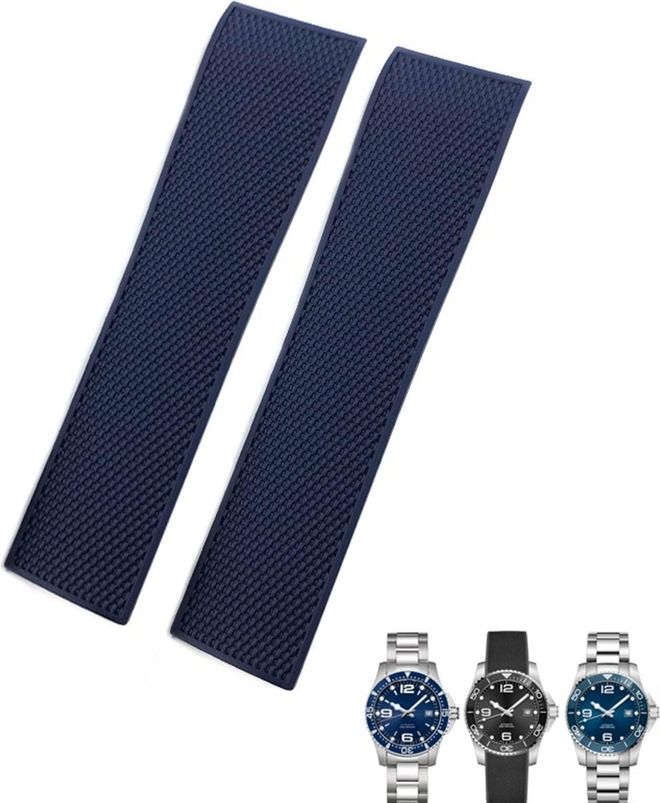 Generic 19mm 20mm 21mm Gummi -Uhrband, für Master Conquest ...