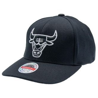 Mitchell & Ness NBA Blk & Wht Logo Classic Red Snapback - Chicago Bulls, Black