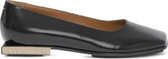 Maison Margiela ballerines en cuir verni - Noir