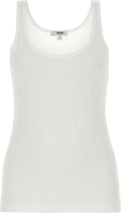 A Gold E Femme, Tops, Blanc, Taille: 40 FR Ribbed Tank Top
