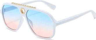 Generic Lunettes de soleil pour femmes rétro hommes lunettes de soleil vintage mode féminine nuances UV400, blanc, taille unique 2026