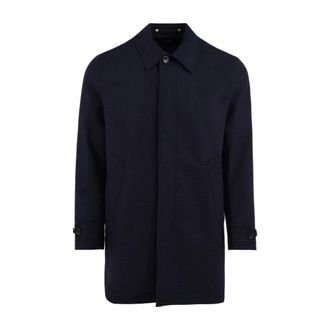 Paul Smith Homme, Manteaux, Bleu, Taille: XL Manteau &agrave; Carreaux en M&eacute;lange de Laine