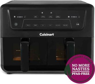 Cuisinart XXL Zweizonen-Heißluftfritteuse| PFAS Frei | Chemiekalien frei,| Braten, Grillen, Backen, Dehydrieren und Warmhalten | 2 kammern| 2 x 5.2L - 8+ portio