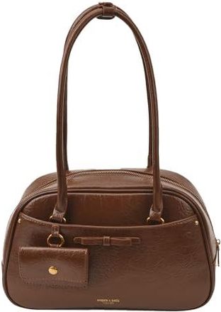 Generic Sac &agrave; main polyvalent en cuir synth&eacute;tique avec fermeture &eacute;clair - Couleur unie - Style vintage - Pour l&eacute;cole, le travail, le shopping, les voyages, un