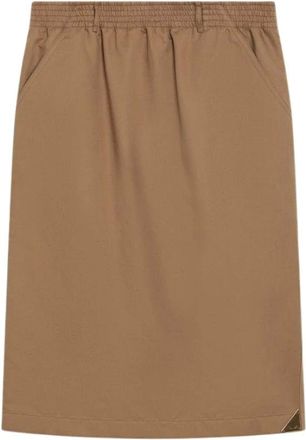 Chlo&eacute; Femme, Jupes, Brun, Taille: 38 FR Jupe Midi Droite