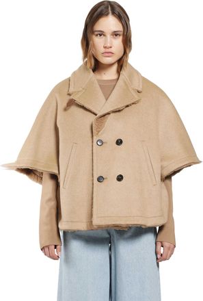 Max Mara Camel and Teddy Reversible Cape