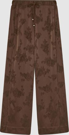 Ganni Pantalon Fluid Jacquard Demitasse