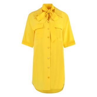 Equipment Femme, Robes, Jaune, Taille: 40 FR Robe-chemise ceintur&eacute;e