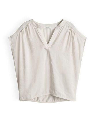 OPUS Kurzarmshirt Sawoko im Materialmix weich flie&szlig;ender Fall, glatter Griff, Casual