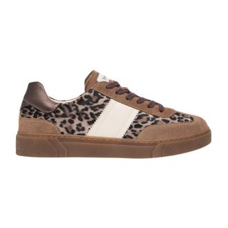 Nero Giardini Sneaker aus Wildleder und Samt mit Animal-Print - - Shoes - Damen - Braun - 36 EU