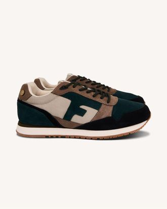 Faguo Baskets vert fonc&eacute; & taupe - ELM