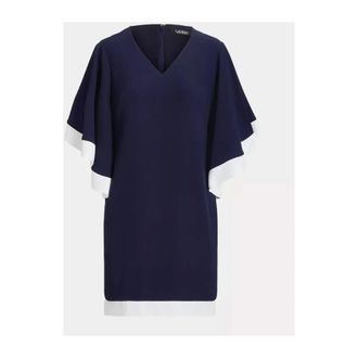 Ralph Lauren Femme, Robes, Bleu, Taille: 34 FR Mini Robe Avec Manches D&eacute;coratives