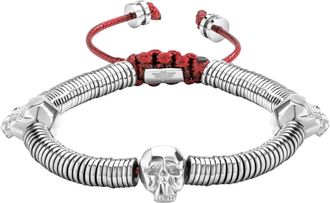 Police Police Armband Herren Totenkopf Edelstahl Silber Rot Skull Pj.26553Bss/03 - - Accessories - Herren - Grau - ONE SIZE