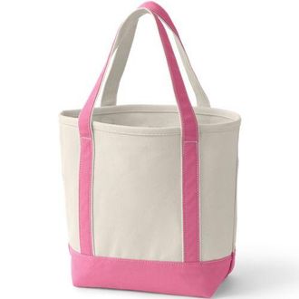 Lands End Mittelgro&szlig;e offene Canvas-Tasche, Damen, Gr&ouml;&szlig;e:null regular, Wei&szlig;, Baumwolle, by Lands End
