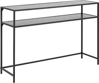 AC Design Furniture Jörn rechteckiger Konsolentisch mit 1 Ablage, L: 120 B: 35 H: 79 cm, Schwarze Esche-Optik/ Schwarz Metall, 1 Einheit