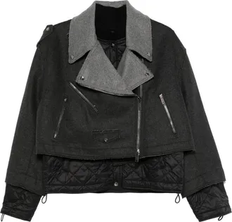 Iceberg Bikerjacke im Layering-Look - Grau