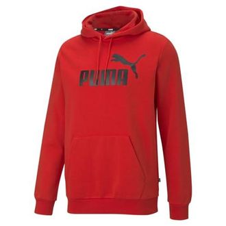 Puma Essentials Sweat &agrave; capuche en polaire avec grand logo pour homme, Puma - Rouge, Large